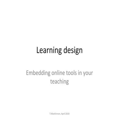 Learning design | PPT
