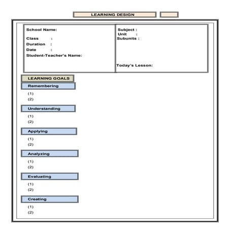 Learning Design format_B.Ed Students_pdf | PDF