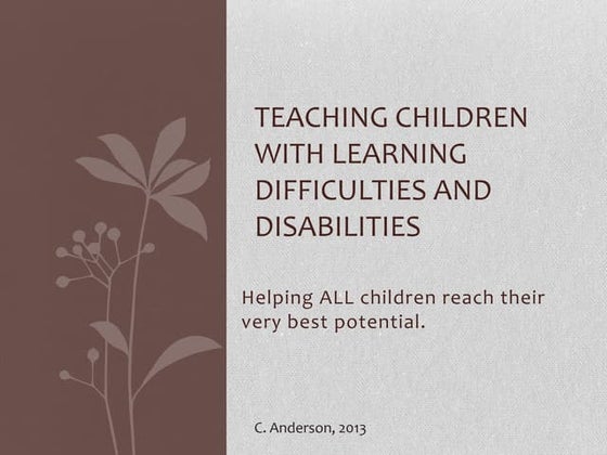 Teaching students with Learning Disabilities | PPT