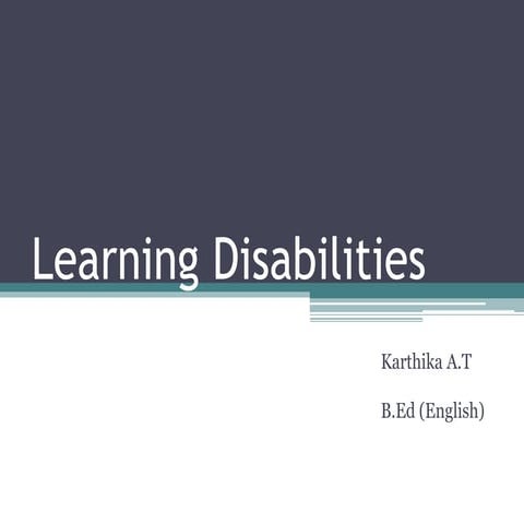 Learning disabilities | PPTX