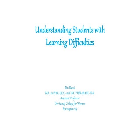 Learning disabilities | PPT | Free Download