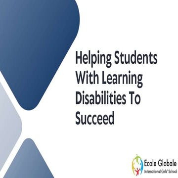Helping Students With Learning Disabilities To Succeed | PPTX
