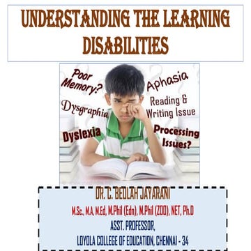LEARNING DISABILITY.pdf | Brain and Nervous System Disorders | Diseases ...