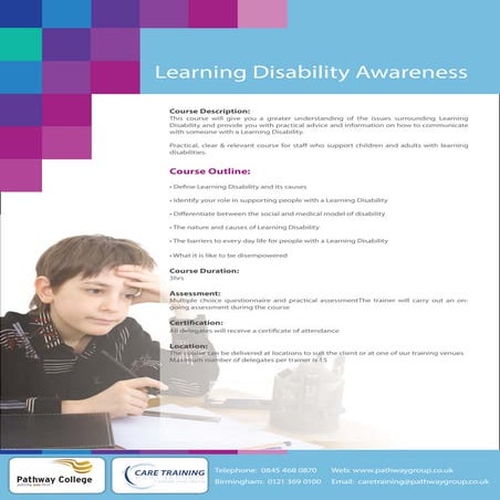 Learning disability Awareness, LD, Learning Disability qualification | PDF