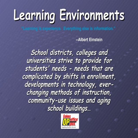 Learning Environments | PPT