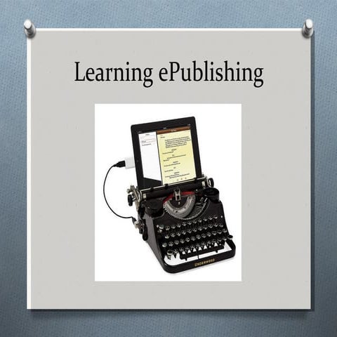 Learning e publishing | PPT