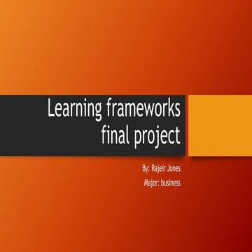 Learning frameworks final project | PPTX