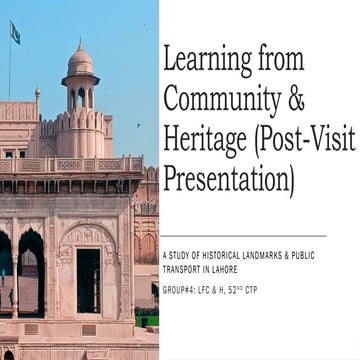 Learning from Community & Heritage (Post-Visit Presentation.pptx