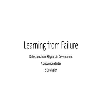 Webinar 2 | Apr-16 | Learning from Failure | PDF | Web Conferencing ...