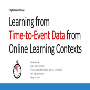 Learning from Time-to-Event Data from Online Learning Contexts | PDF