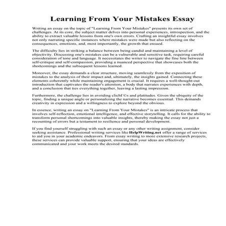 Learning From Your Mistakes Essay.pdf