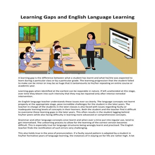Learning gaps and english language learning | PDF