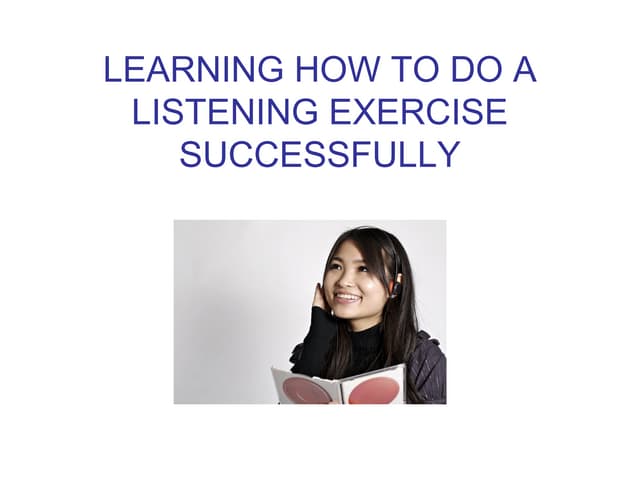 Listening exercises | PPTX