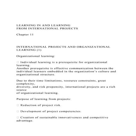 LEARNING IN AND LEARNING FROM INTERNATIONAL PROJECTS C.docx