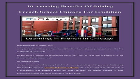 Reasons for learning french | PDF