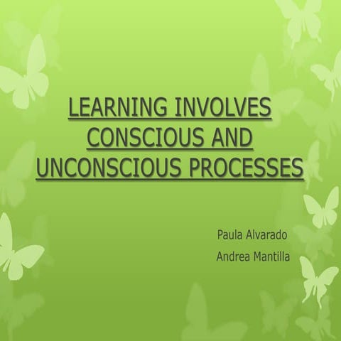 Learning involves conscious and unconscious processes | PPTX