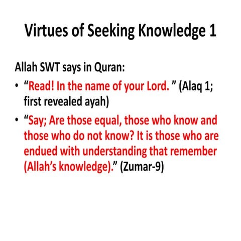 Learning islamic knowledge | PPTX