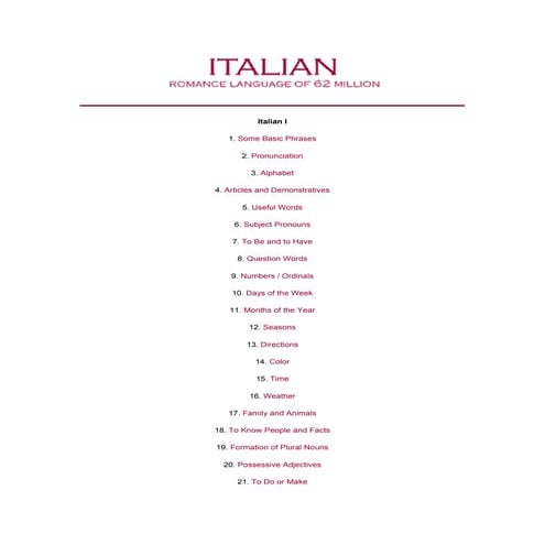 Learning italian ebook | PDF