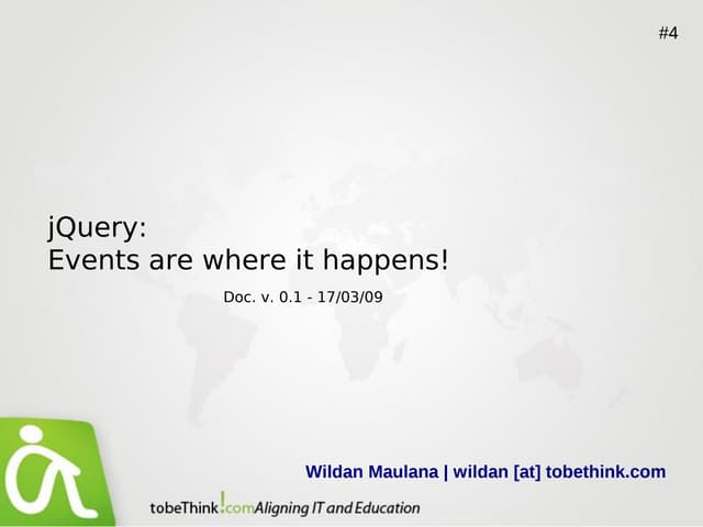 Jquery Events Are Where It Happens Pdf Web Development Internet