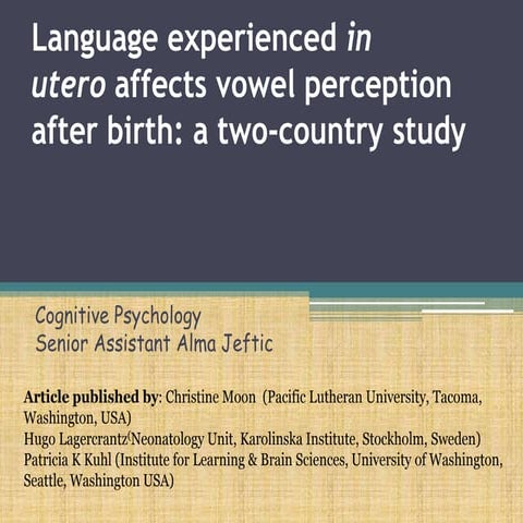 Learning language in the womb | PPTX