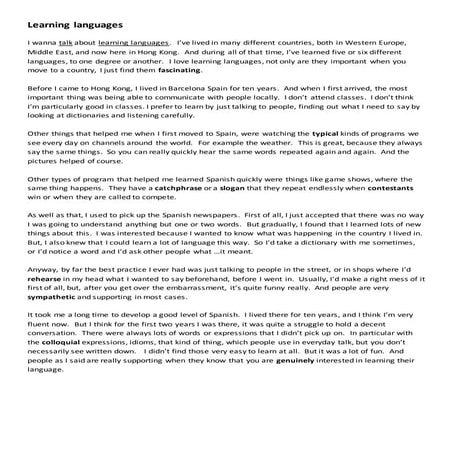 Learning languages | PDF