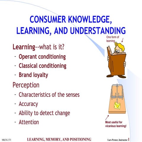 Consumer Knowledge ,Learning, memory, and positioning | PPT