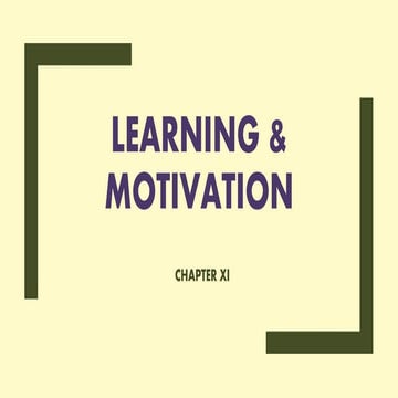 Learning And Motivation | PPTX
