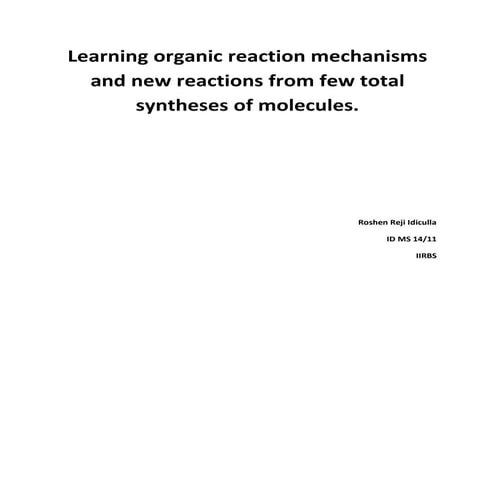 Learning new reactions by solving total syntheses merged | PDF