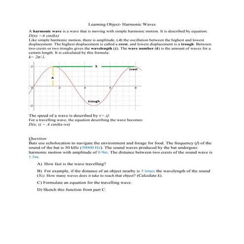 Physics 101 Learning Object (Harmonic Waves) | PPT