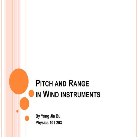 Pitch and Range in Wind Instruments - Learning Object 6 | PPTX