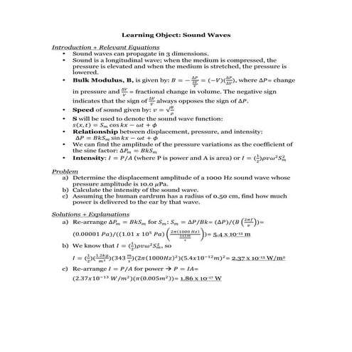LO4 PHYS 101 - Wave Power and Intensity | PPTX