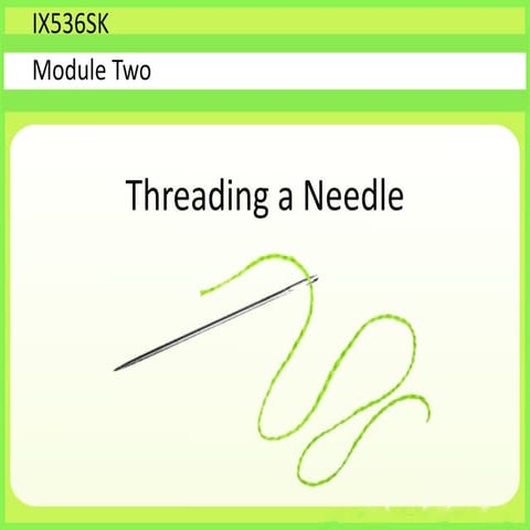 LO:2 Threading a Needle | PPTX