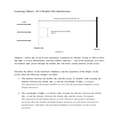 Young's double slit experiment | PPTX