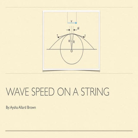 Wave Speed on a String | PDF | Physics | Science