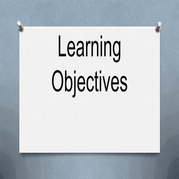Learning objectives | PPT