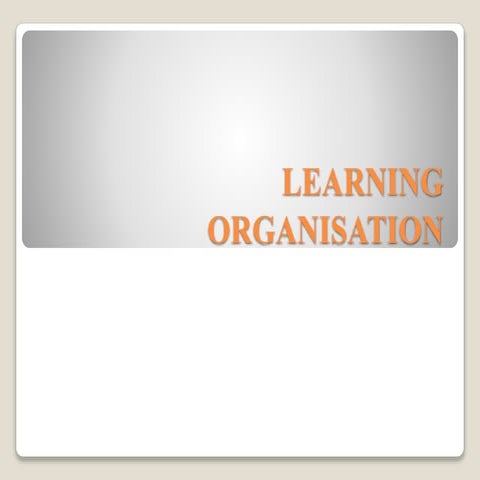 Learning organisation | PPT