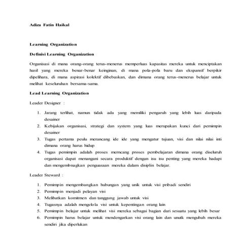 Learning organization | PPTX