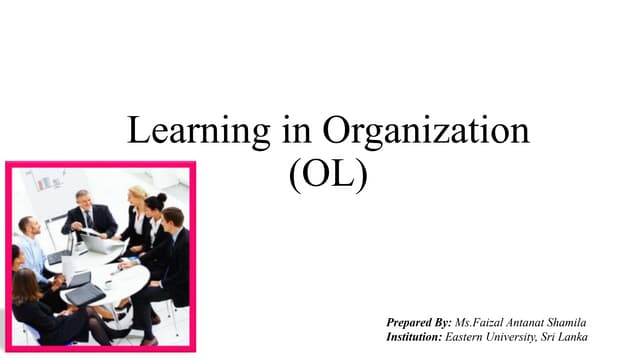 School as a learning organization | PPTX