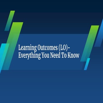 Learning outcome | PPT