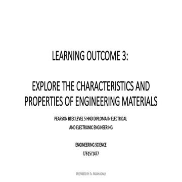 LEARNING OUTCOME 3 - Characteristics and Properties of Engineering ...