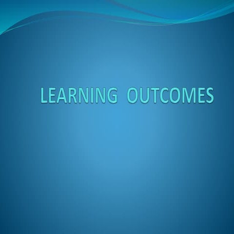 Learning outcomes | PPT