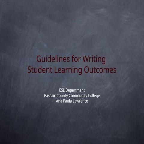 Writing Student Learning Outcomes_ESL.ppt