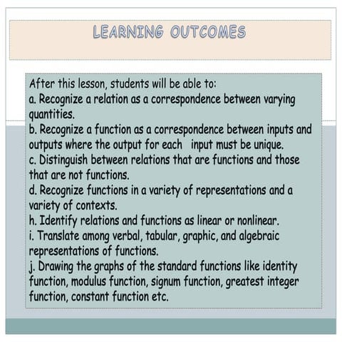 learning outcomes and goals djdkdkkdkdkd | PDF