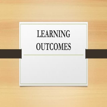LEARNING OUTCOMES PPT. powerpoint presentation | PPT