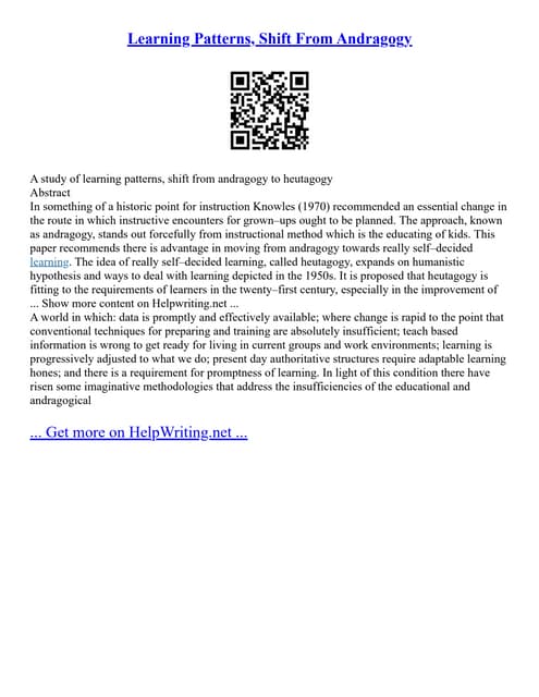 ADULT LEARNERS POWERPOINT | PPT