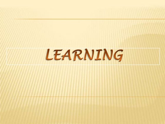 Learning | PPT