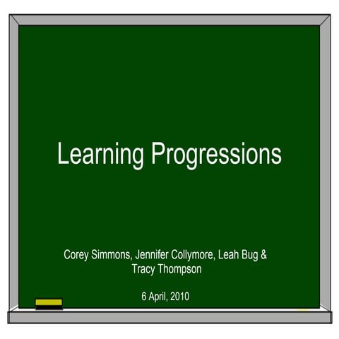 Learning Progressions | PPT