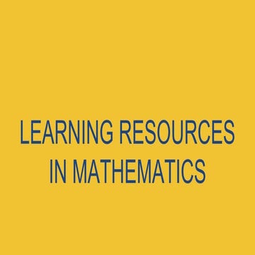 LEARNING RESOURCES IN PEDAGOGY OF MATHEMATICS.pptx