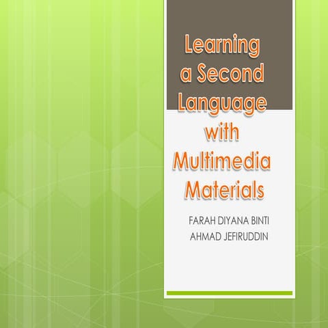 Learning second lge | PPTX