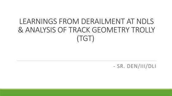 Integrated Track Monitoring System Indian Railways | PPTX